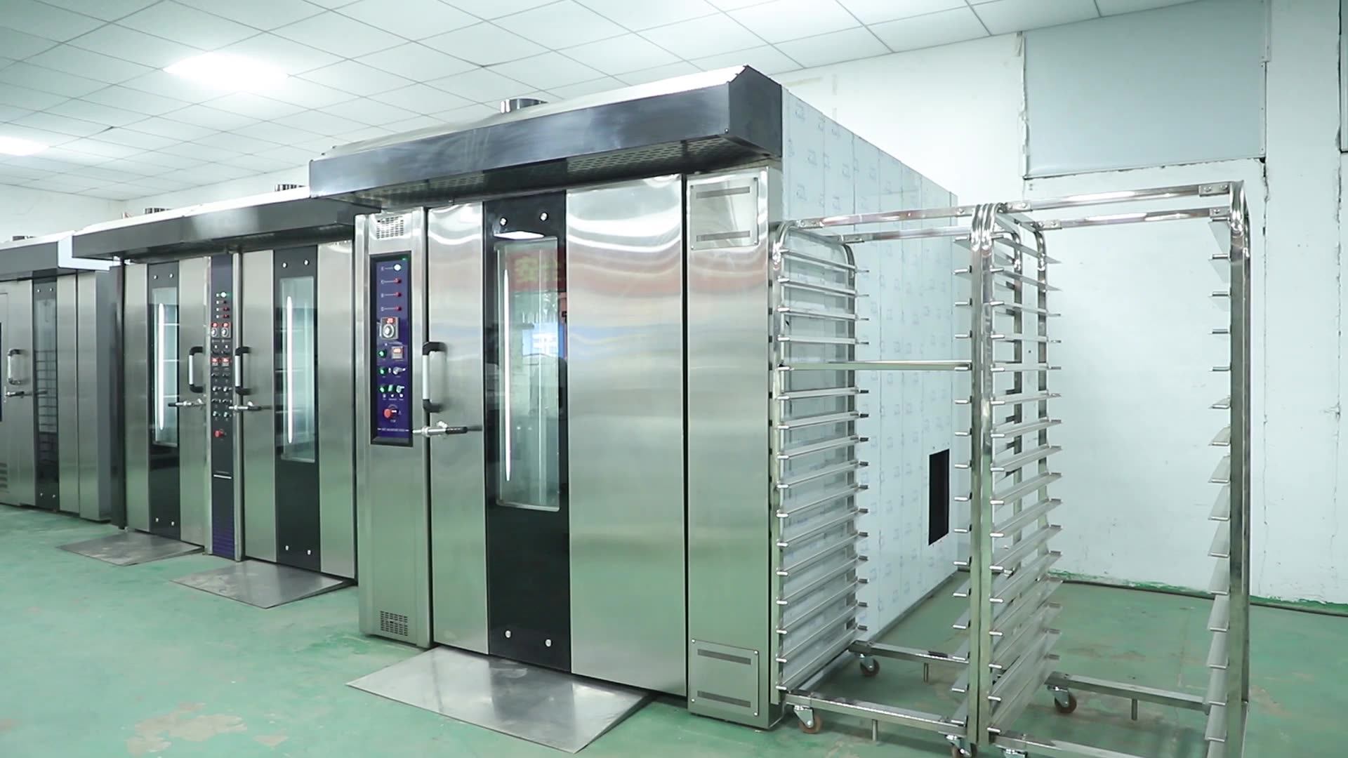 64 - Tray Rotary Oven Price Gas Electric Big Rotating Bakery Rotary ...