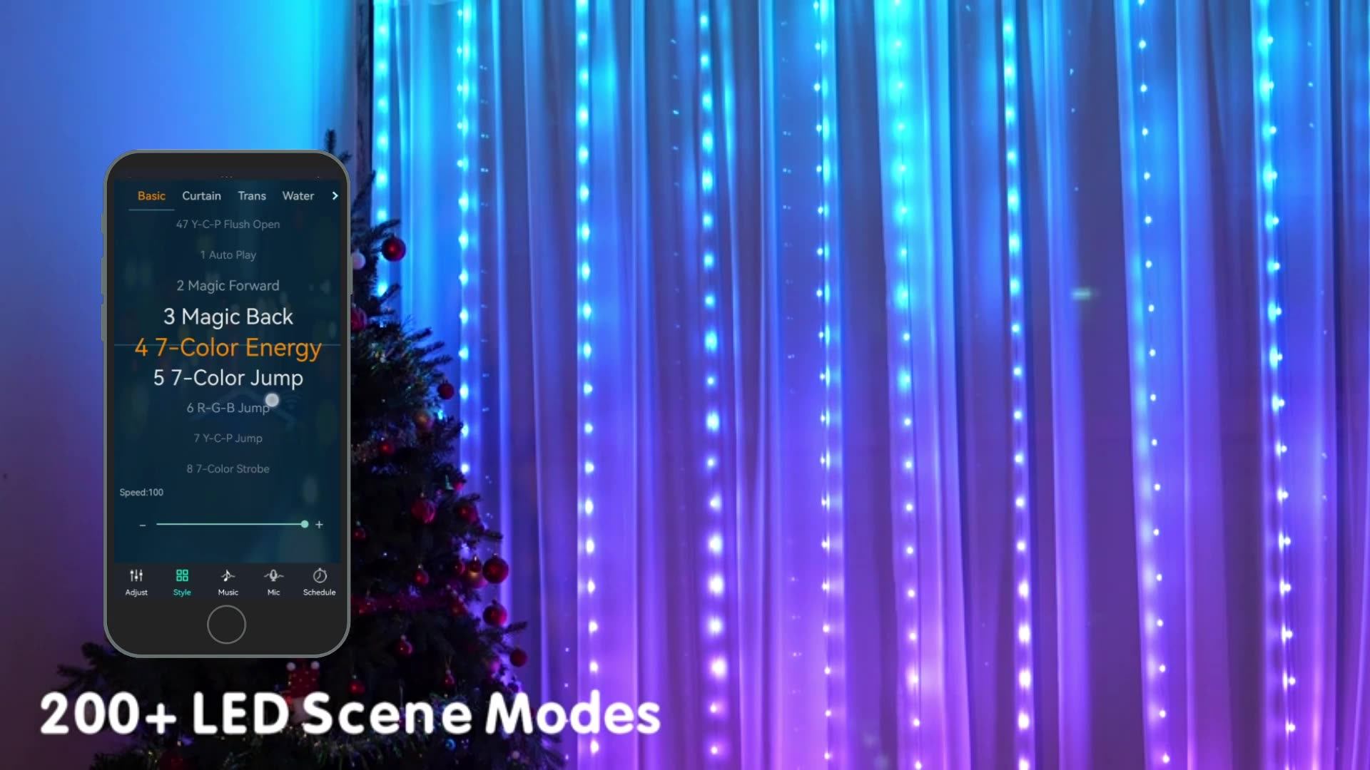 Smart Led Curtain Lights Christmas Lights Curtain Rgb String Lights ...