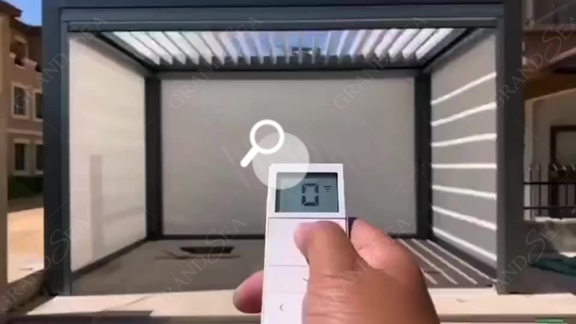 All Season Electric Shutter Aluminium Pergola Canopy Garden Pavilion ...