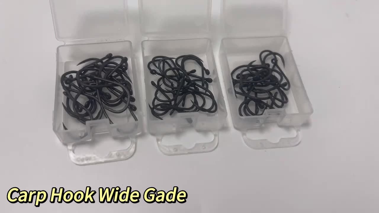 China Wholesale Gun Smoking Grey Tef Coated Carp Hooks Anti Snag Barbed ...