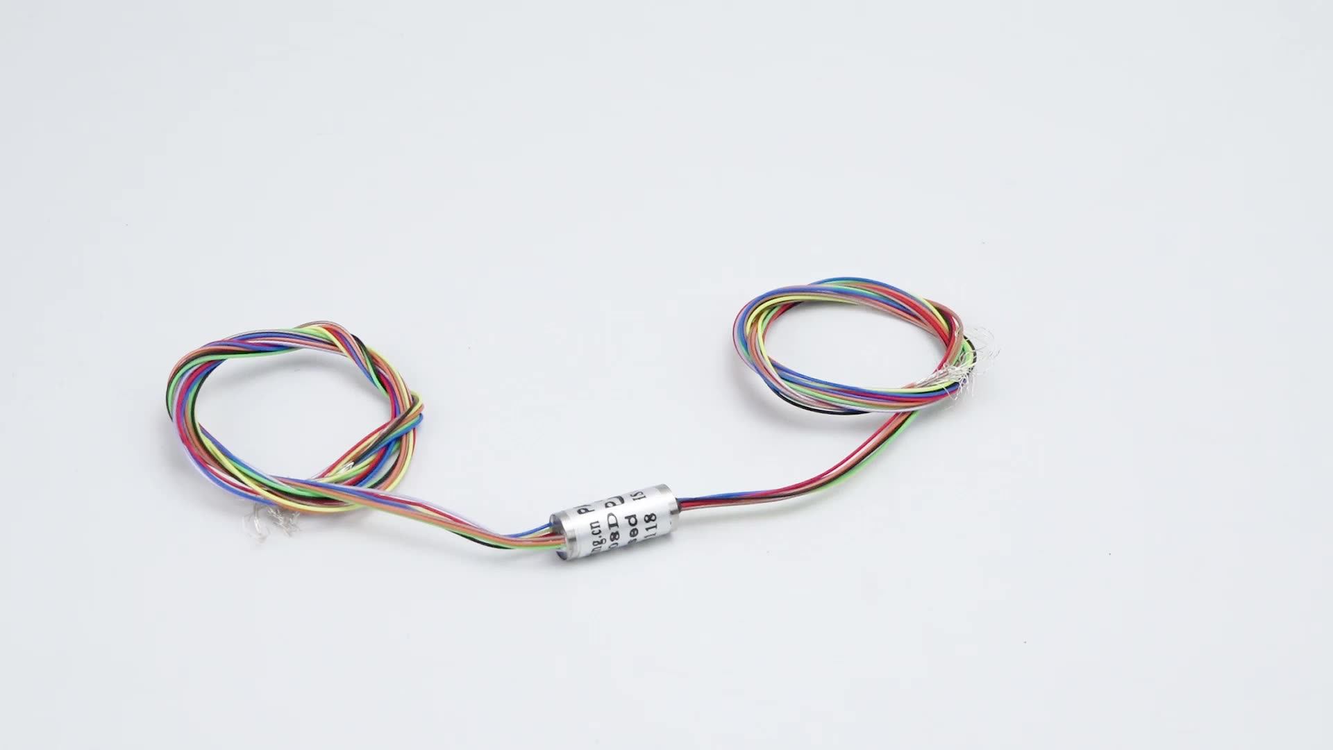 Stainless Steel Housing Micro Slip Ring Of 8 Circuits Routing 1a ...