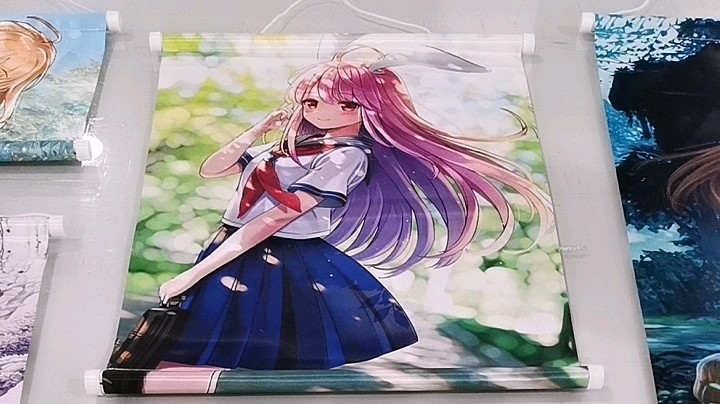 Anime Scrolling Hanging Posters Sublimation Print Silk Style Fabric ...