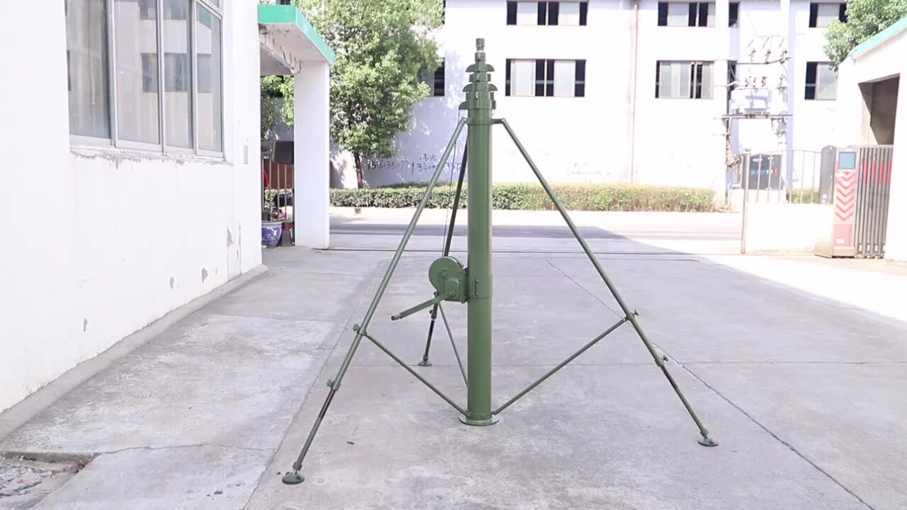 10 To 12 Meter Wind Sensors Antenna And Ptz Video Camera Tripod ...
