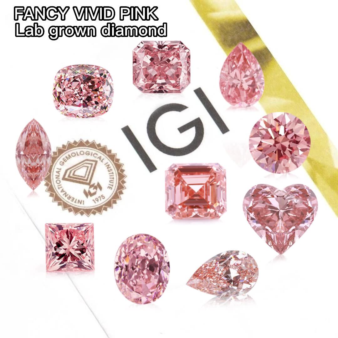 Starsgem Pink Color Lab Diamond Heart Cushion Asscher Cut Fancy Shape ...