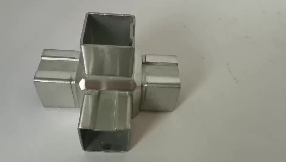 4 Way Square Tube Connector Of Stainless Steel 304 For Handrail ...