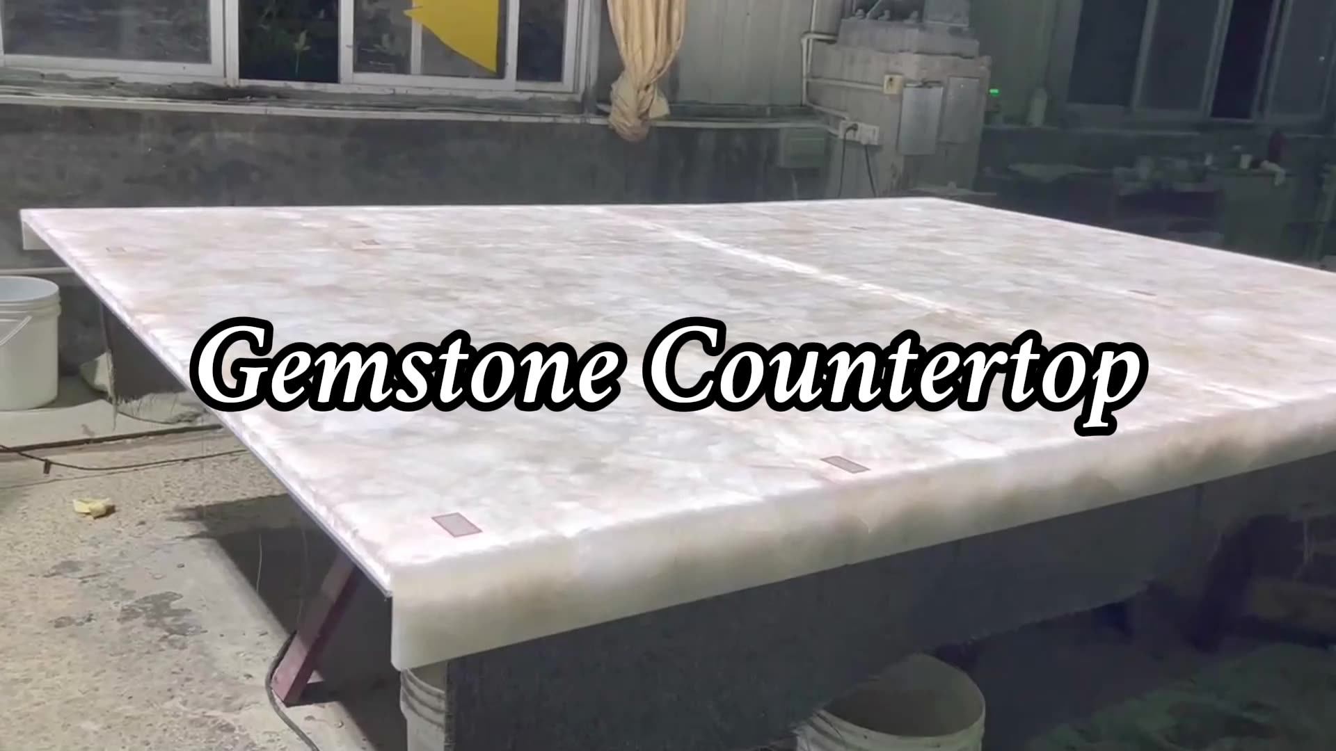 Custom Simple Translucent Luxury Stone Onyx Marble White Crystal Quartz ...