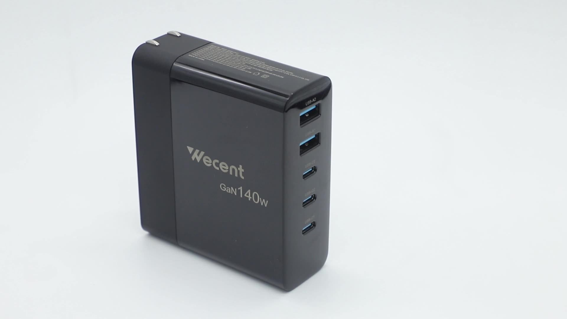 Best Seller 2023 Gan 140w Fast Chargers 5 Ports Triple Usb-c Station ...