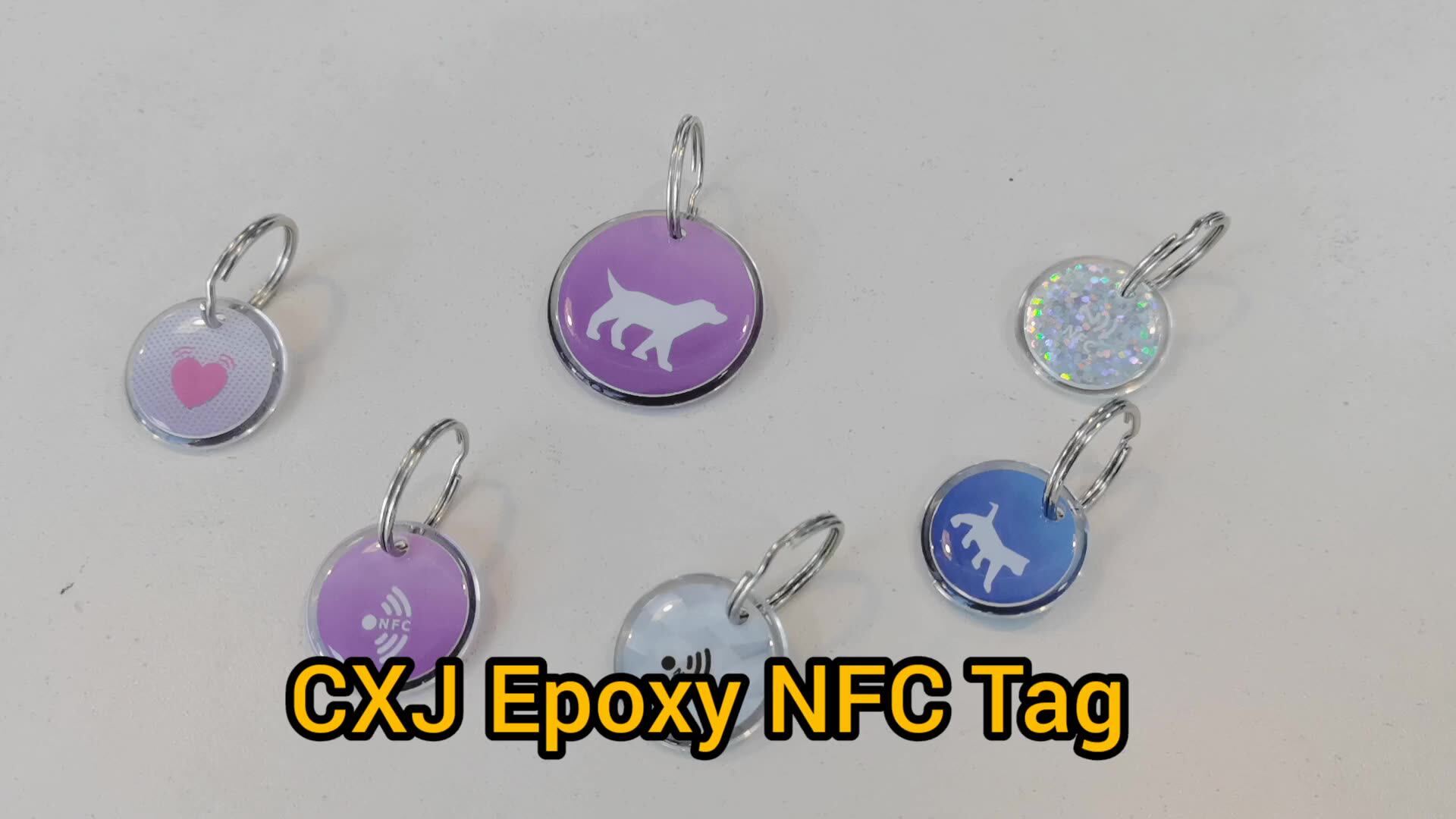 Epoxy Nfc Rfid Tag Keychain 13.56mhz Ntag 215 Key Fob Access Control ...