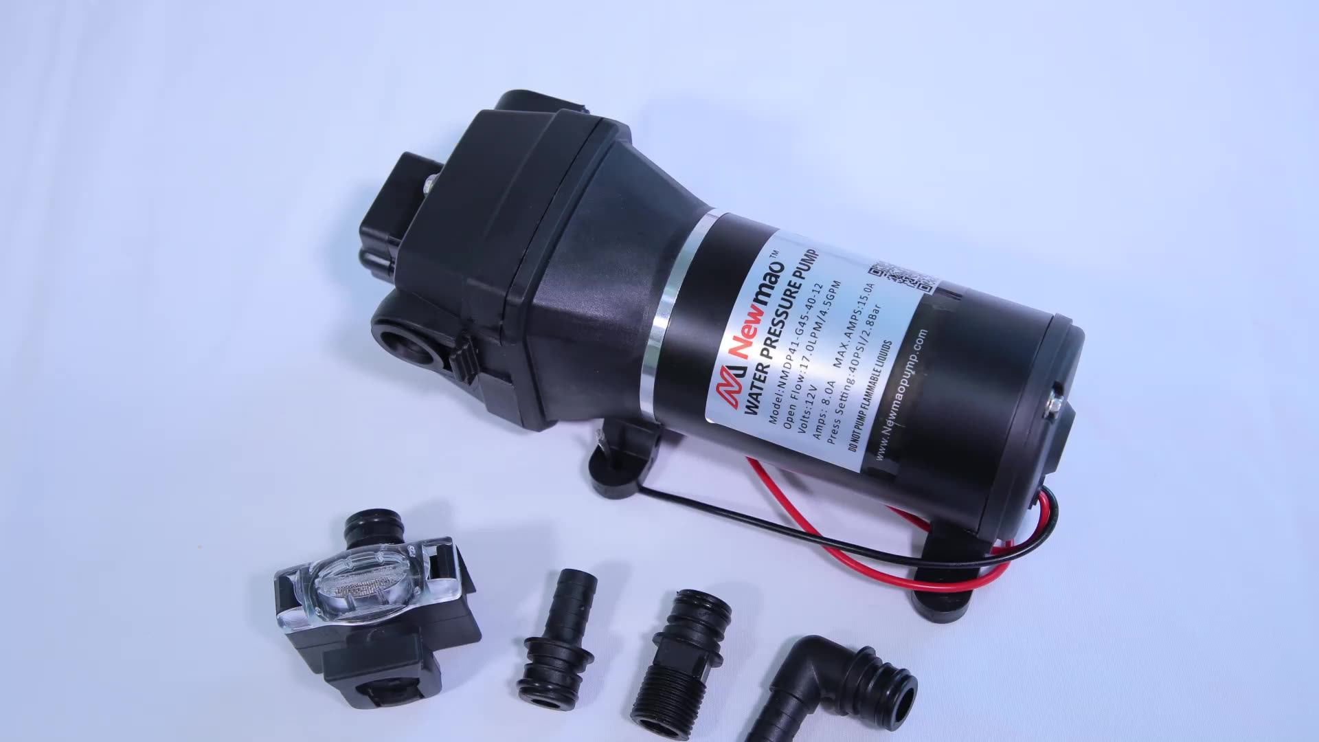 Shurflo Diaphragm Electric Water Pressure Mini Water Pump 4.5gpm 40 Psi ...