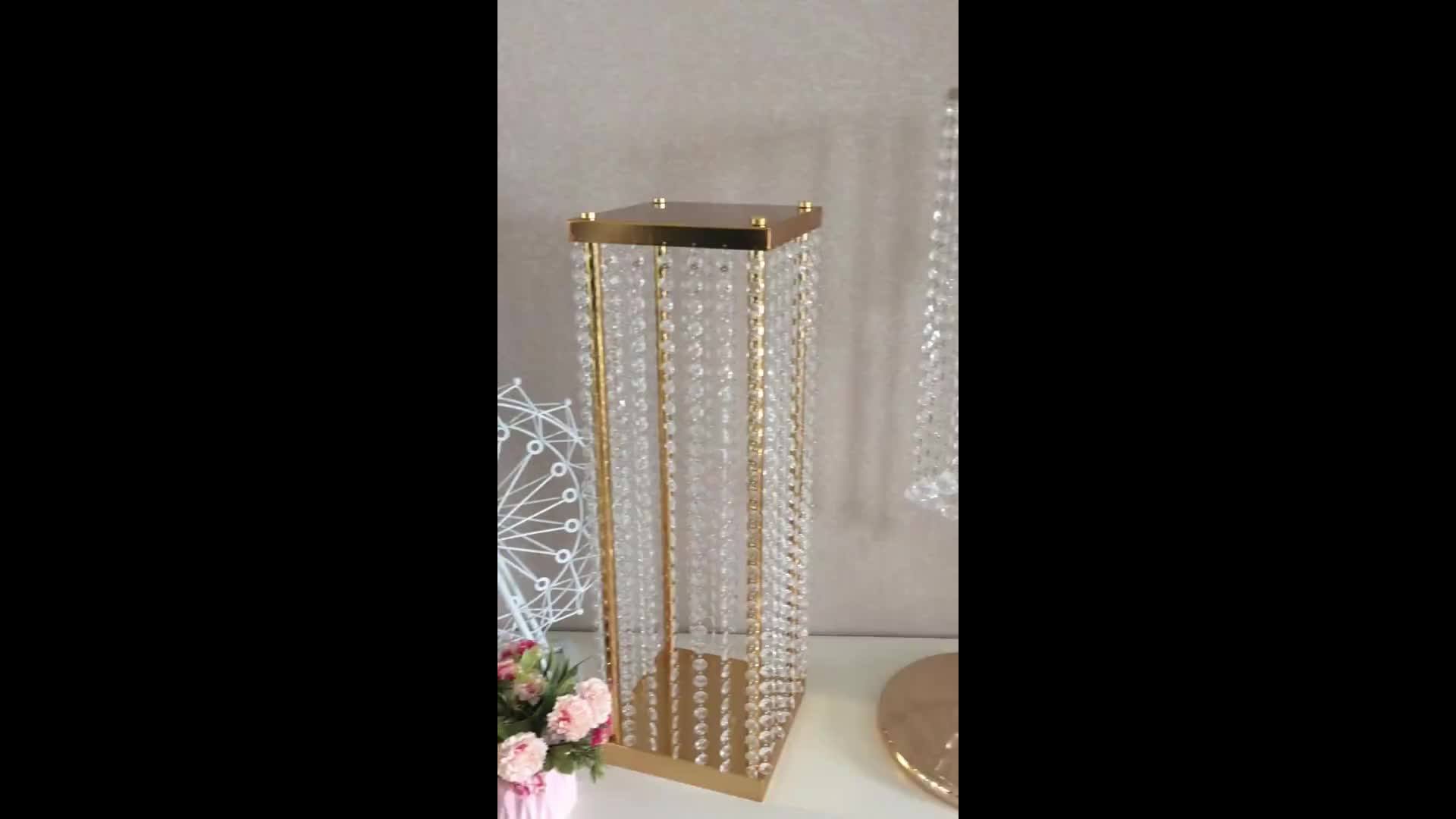 Wedding Hall Column Decor Banquet Stage Crystal Pillar Wedding Walkway ...