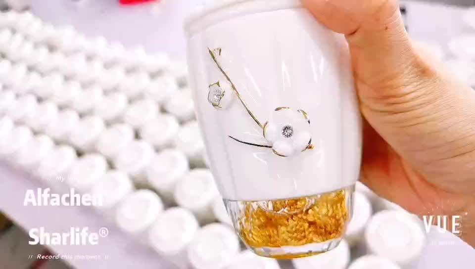 Crystal Decor Tea Strainer Infuser Filtering Ceramic Tea Cup With Lid ...