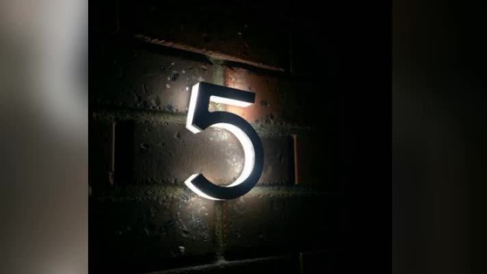 Custom Outdoor 3d Lighted Address Numbers Stainless Steel Led Backlit ...