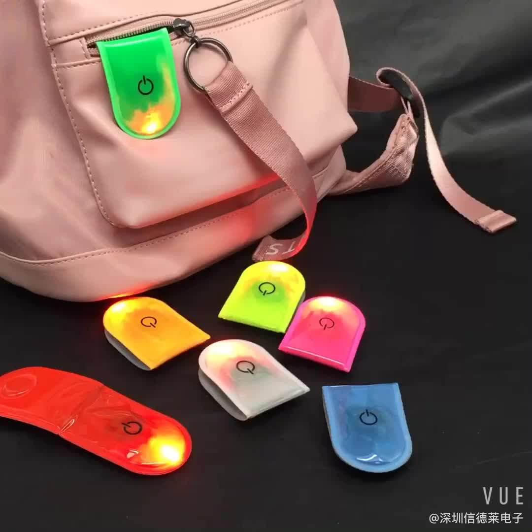 Led Safety Light Reflective Magnet Clip On Strobe Run Walking Bike ...