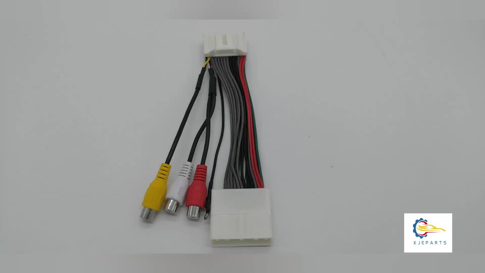 Auto 28 Pin Male To Female Connector Wiring Harness With Three Rca Plug ...