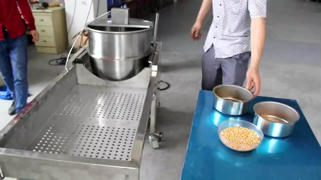China Stainless Steel Commercial Caramel Kettle Corn Popcorn Machine ...