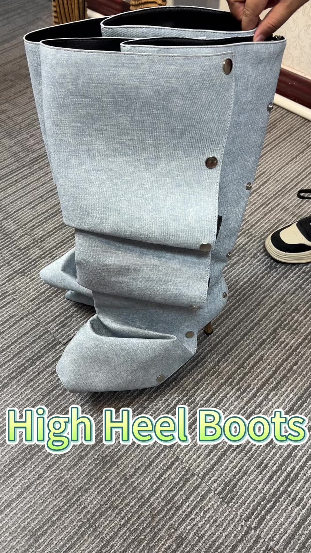 Idoit New Color Pointed Toe Buckle Stiletto Removable Boots Transformer ...