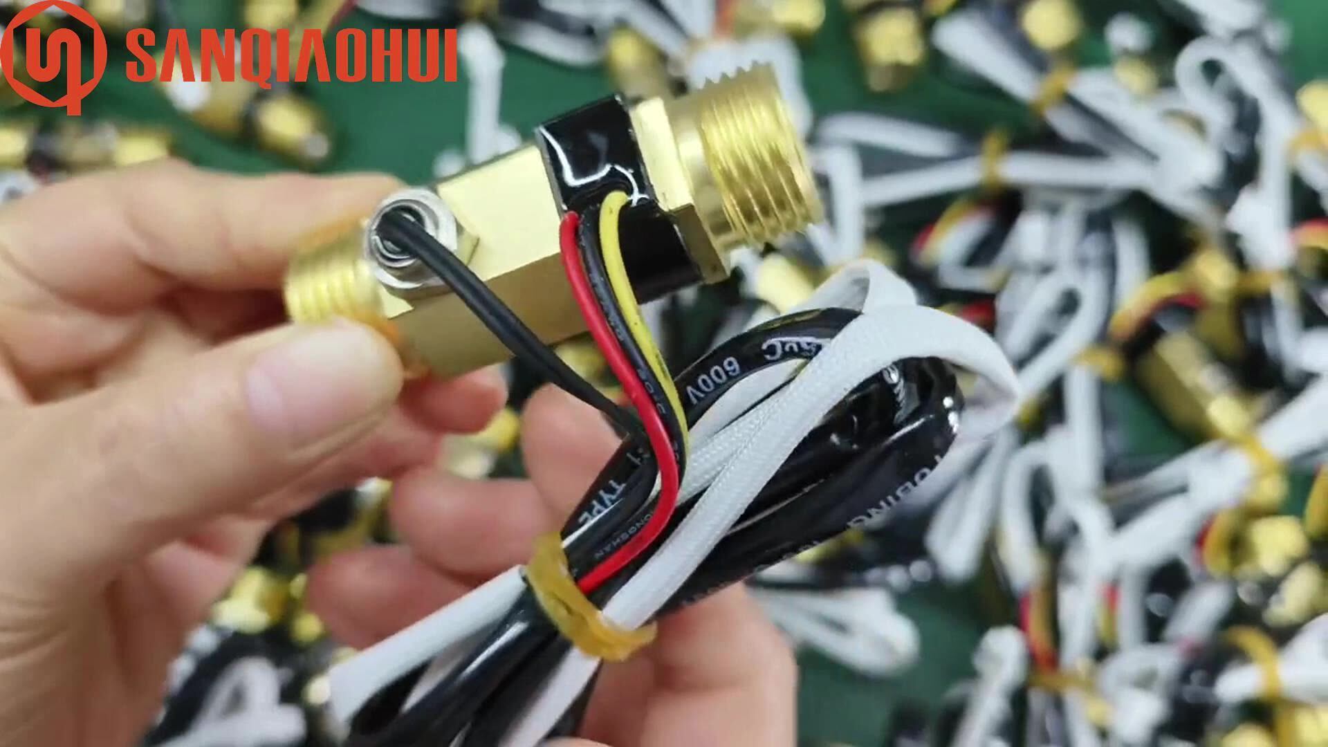 Hall Effect Liquid Water Flow Sensor 1/2 Inch Brass Copper Hall Effect ...