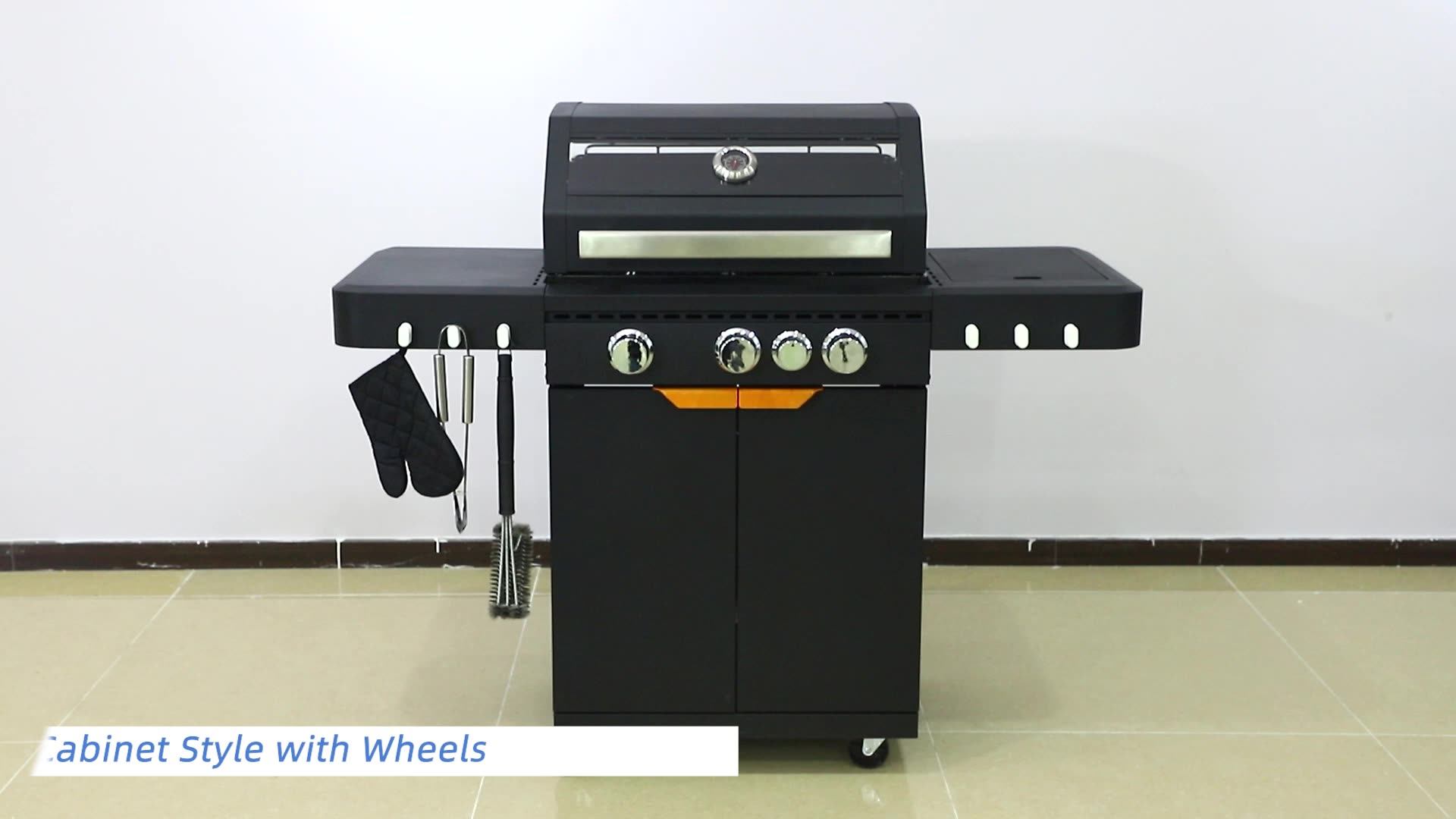 Outdoor Kitchen Stainless Steel Movable Outdoor Kitchen Multi Burner ...