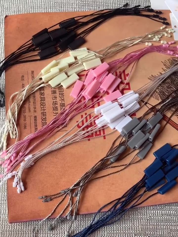 Wholesale Garment Snap Lock Hangtag String Loop Custom Embossed Brand ...