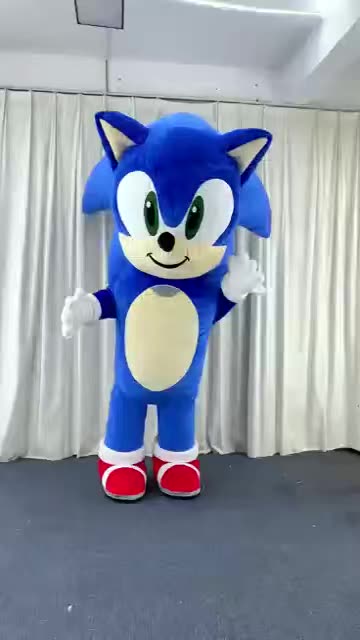 Hot Sale Holiday Costume Sonic Hedgehog Mascot Costume Plush Mascot