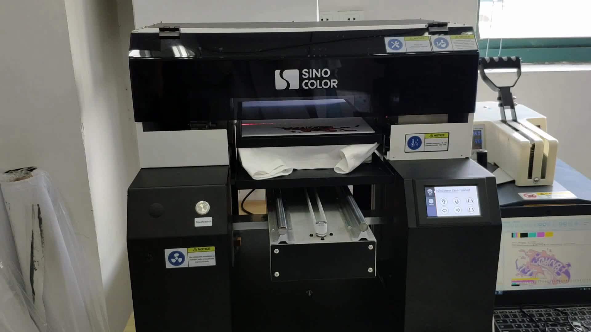 Sinocolor Hot Sale A3 Size Two Heads Cmyk White Desktop Direct T Shirt ...