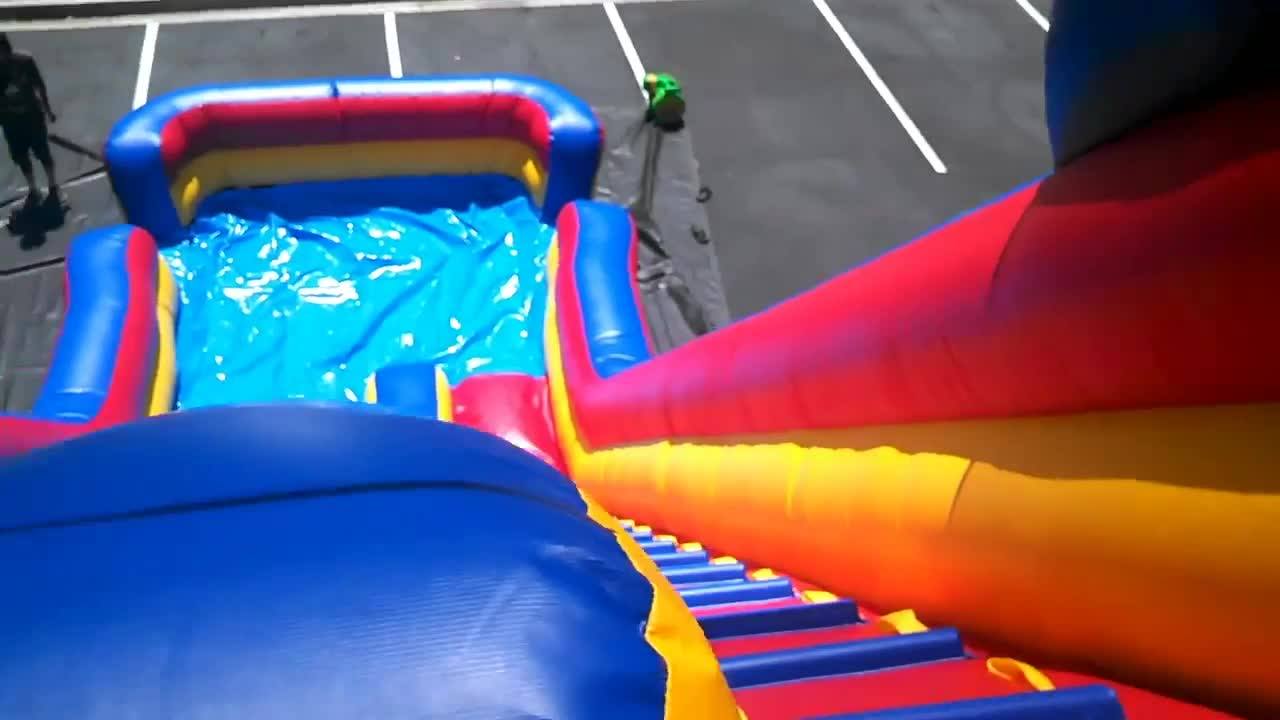 High Quality Commercial Bouncer 3 Lanes Inflatable Slides Outdoor ...