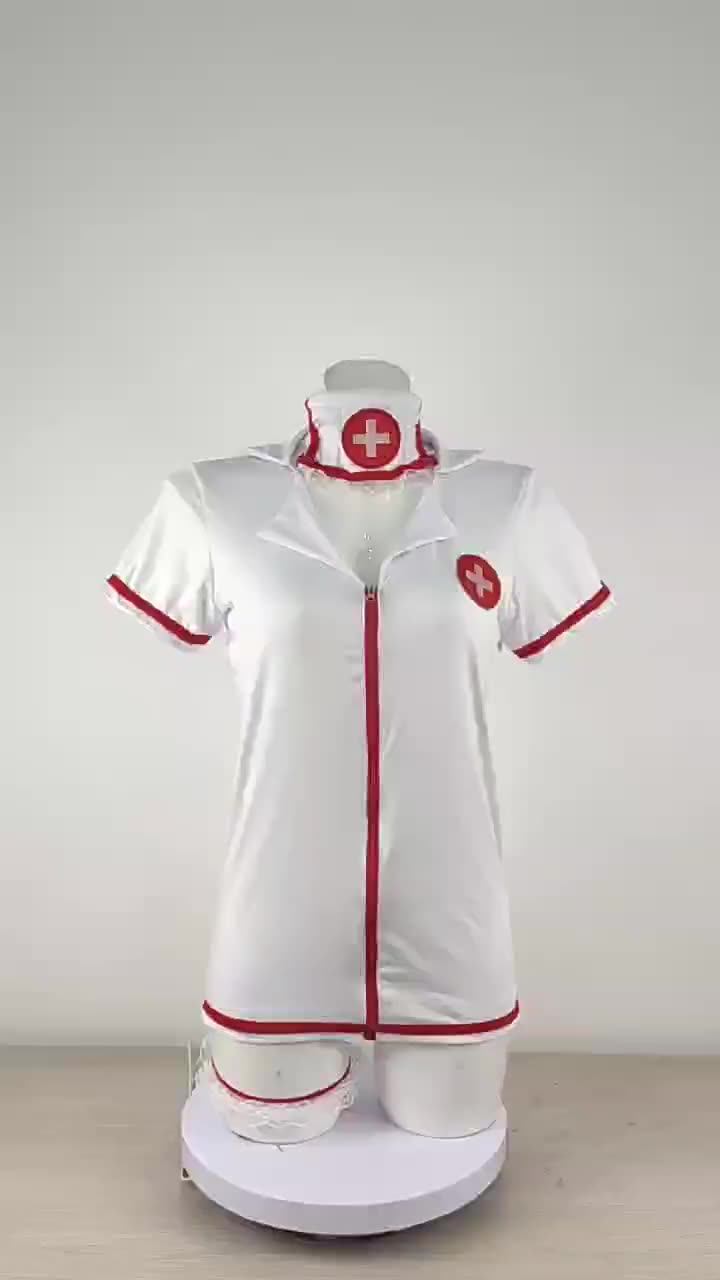 Women Sexy Lingerie Nurse Cosplay Uniform Costume Outfit Halloween ...