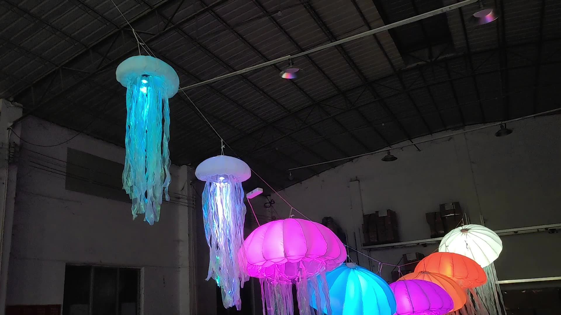 Custom Colorful Changing Led Hanging Inflatable Jellyfish Balloon ...