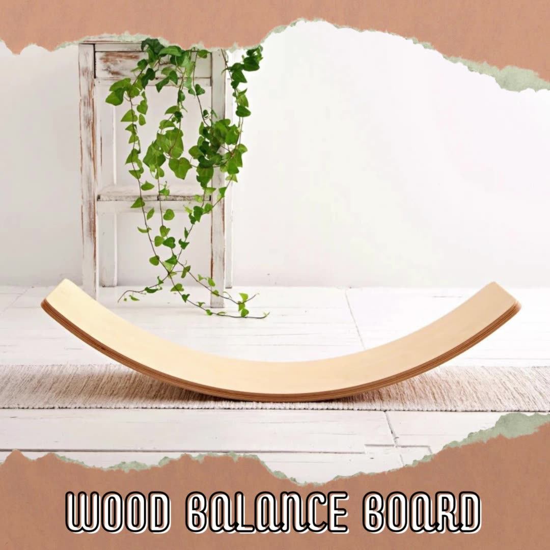 Colorful Curved Wood Balance Arc Board Wooden Children Wooden Balancing ...