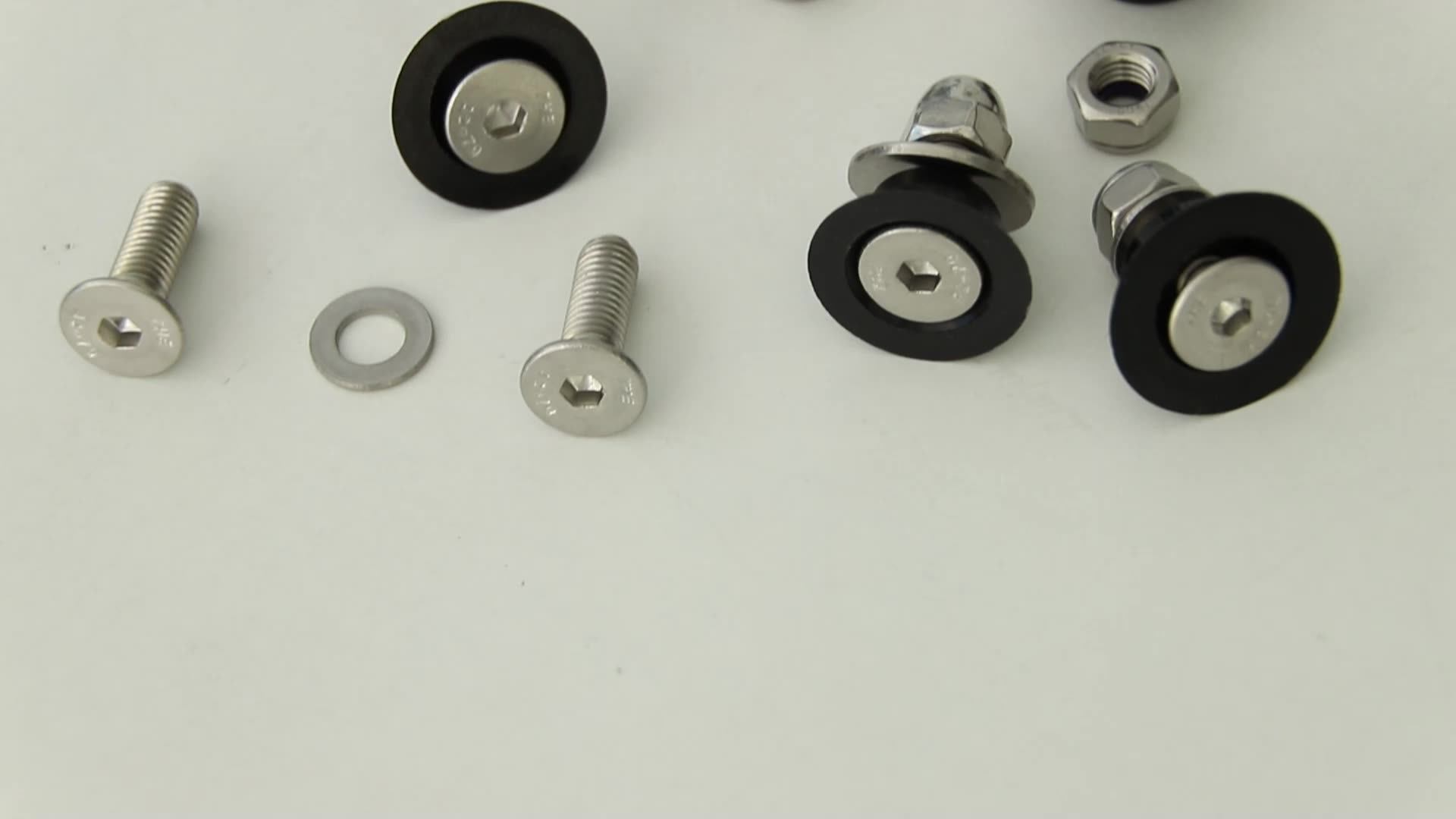 Din7991 Countersunk Screw With Flat Washer And Nylon Lock Nut For ...