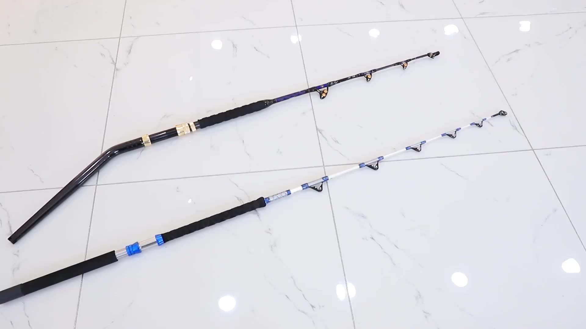 Sea Guide Full Carbon Custom Top Gear Ultra Light Fast Action Vertical ...