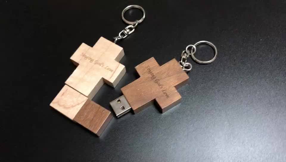 Giveaways Wooden Cross Shape Usb Flash Drive Memory Stick Cross - Buy ...
