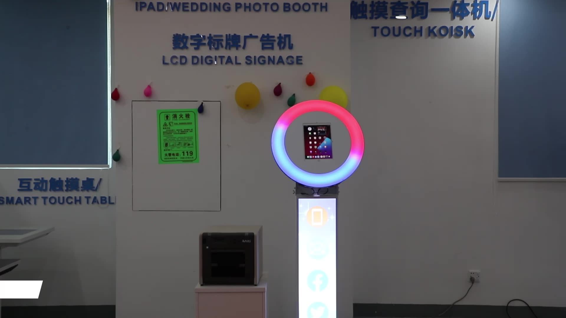 Customized Logo Ring Light Ipad Selfie Photo Booth Stand Case Metal ...