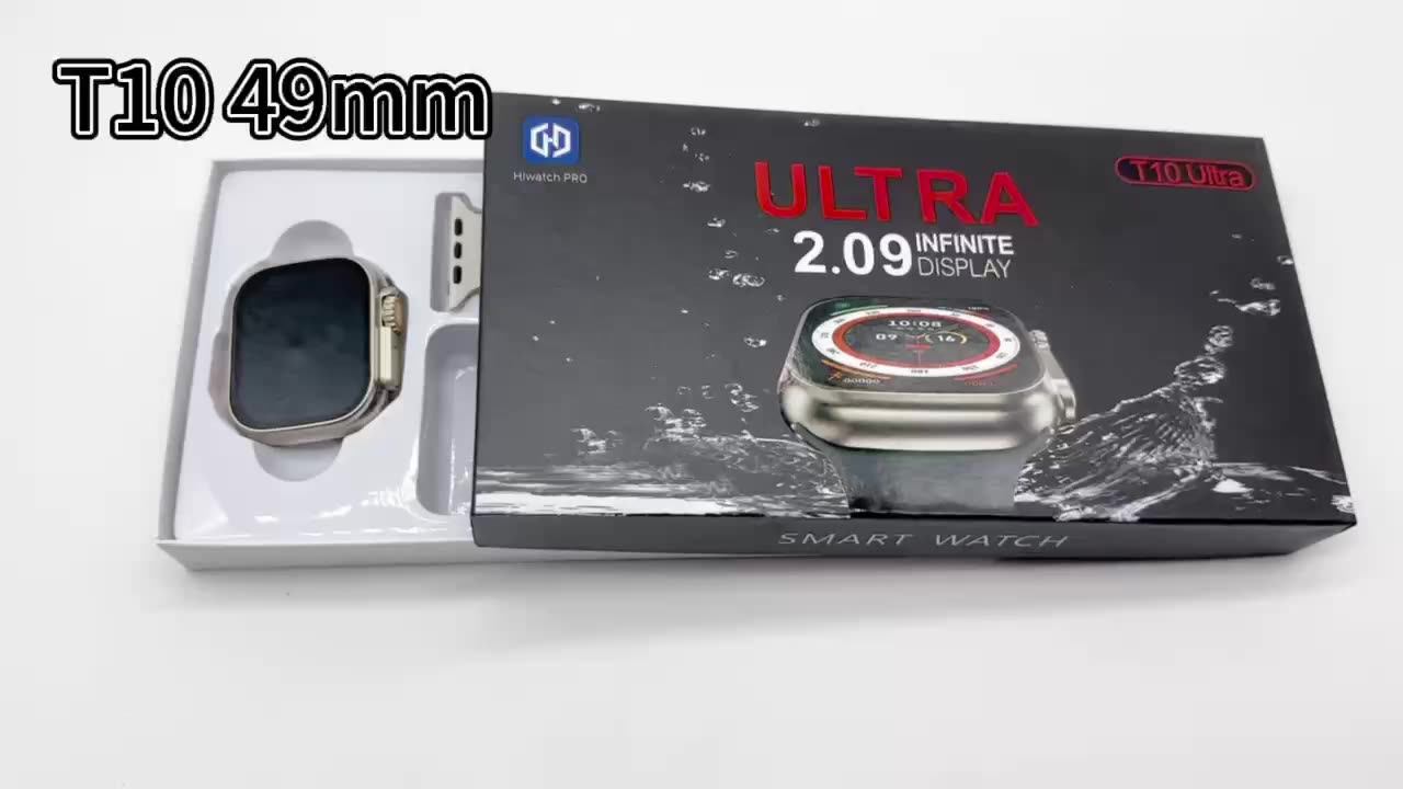 T10 Ultra True Screws 49mm 2.09inch 2023 Smartwatch Series 9 8 Montre ...