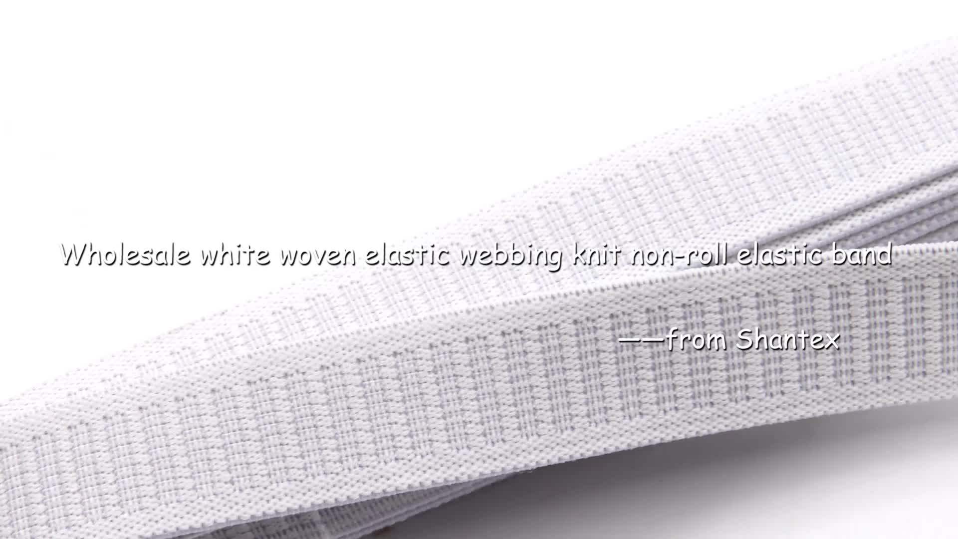 Wholesale White Woven Elastic Webbing Knit Non-roll Elastic Band - Buy ...