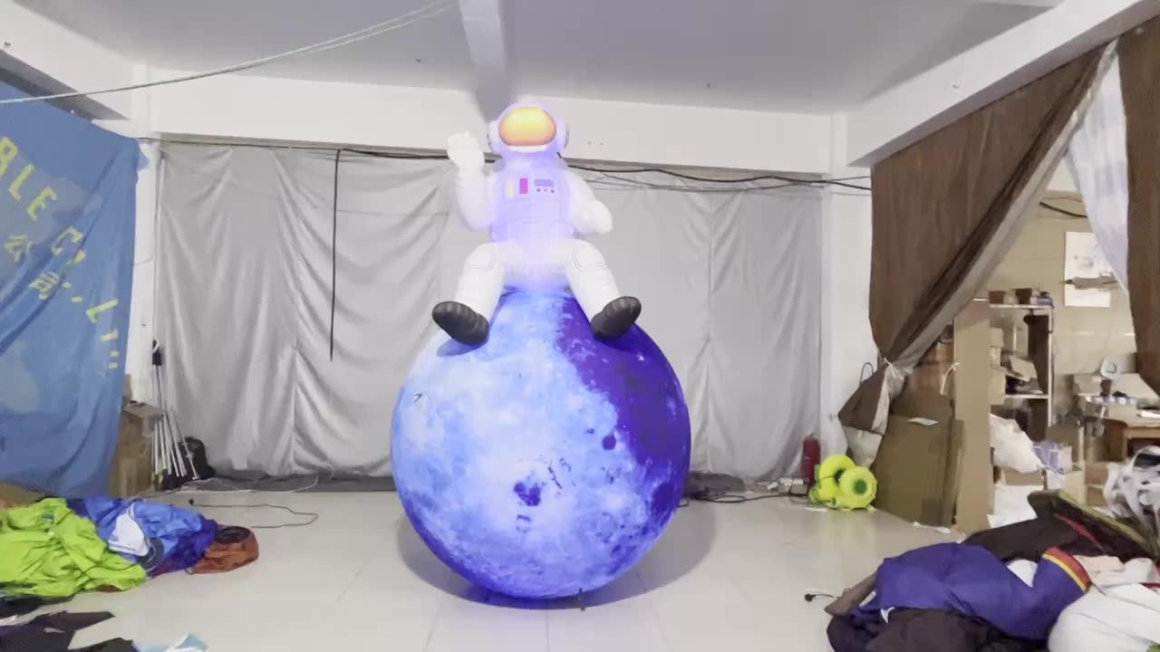Customized Inflatable Ball Model Inflatable Planet With Spaceman - Buy ...
