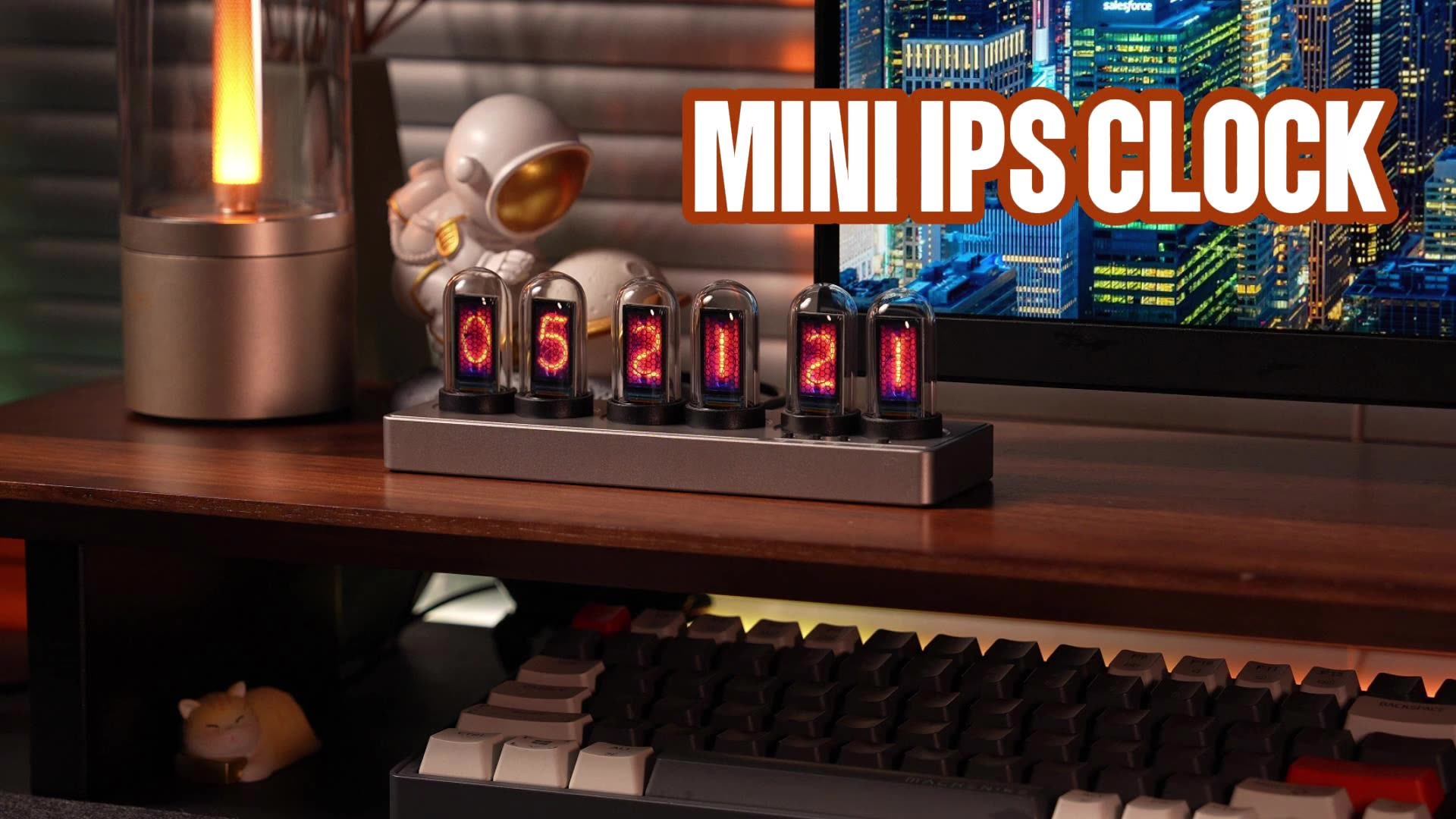 Ips Color Screen Nixie Tube Digital Usb Alarm Clock Creative Retro ...