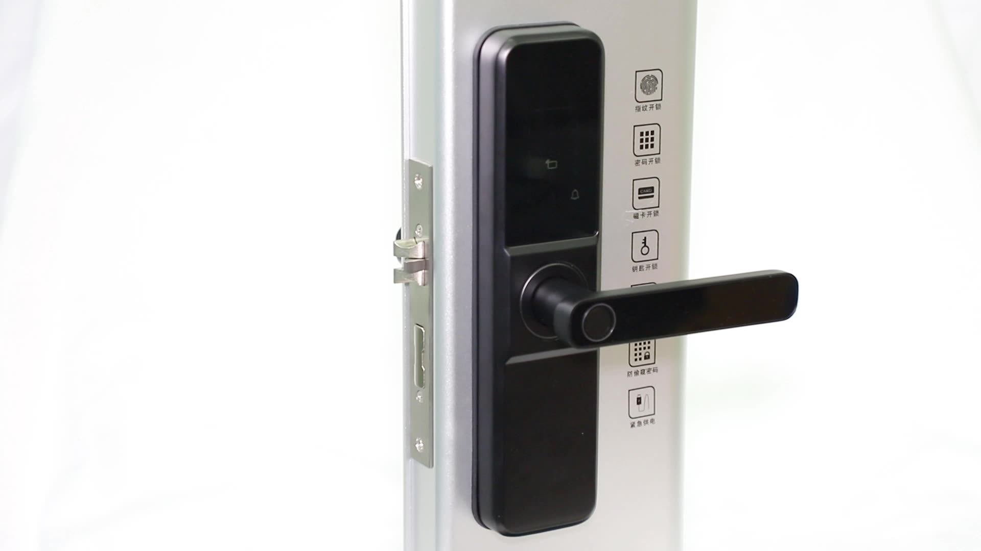 Modern Fingerprint Keypad Ic Card 5050 Mortise Smart Lock Door Home ...