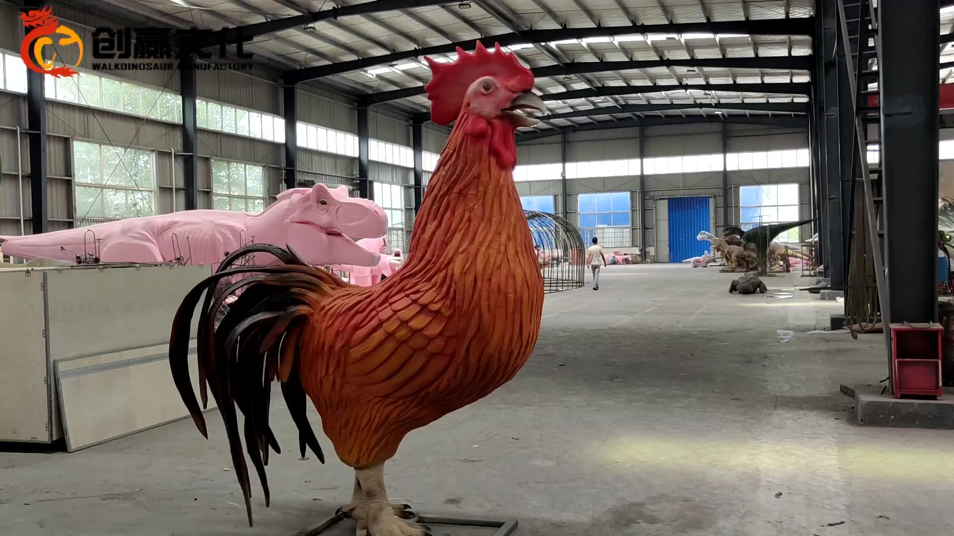Mechanical Animal Animatronic Crowing Cock Rooster Models For Sale ...