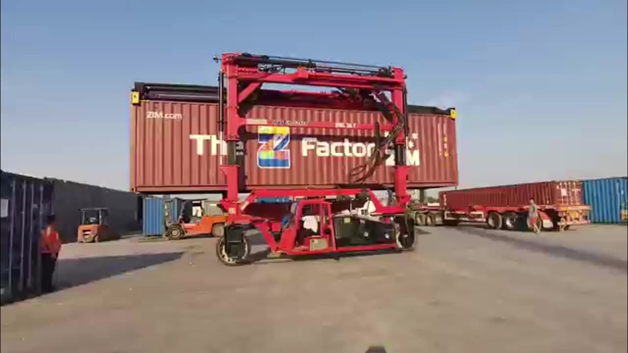 Hydraulic Gantry Shipping Container Rtg Cranes Wheel Crane Straddle ...