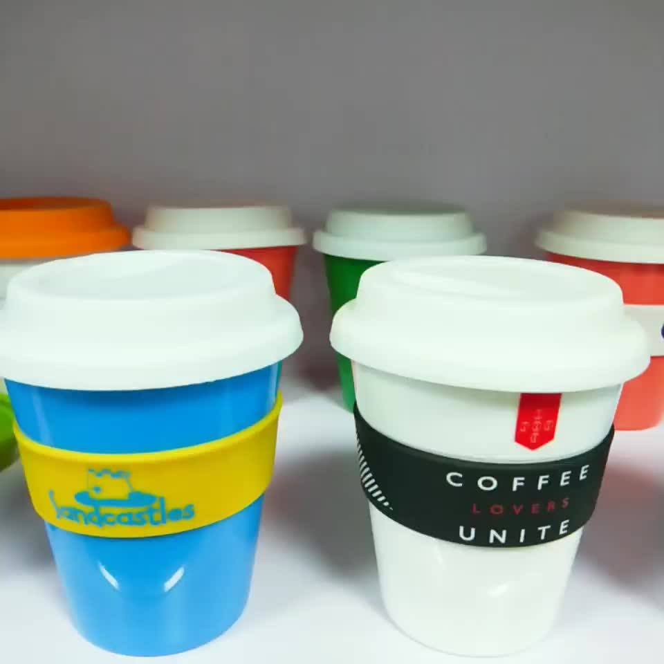 Custom Paintable Logo 12oz Plastic Coffee Cup With Silicone Lids - Buy ...