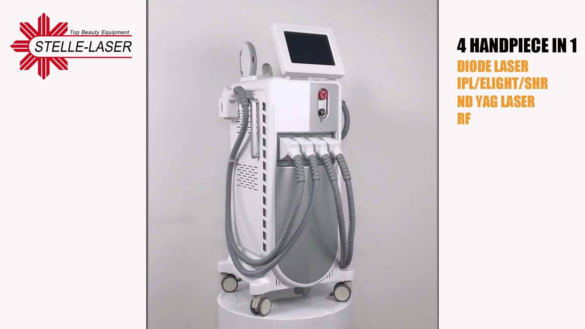 4 In 1 Multifunction Beauty Laser Machine 808nm Ipl Hair Removal Nd Yag ...