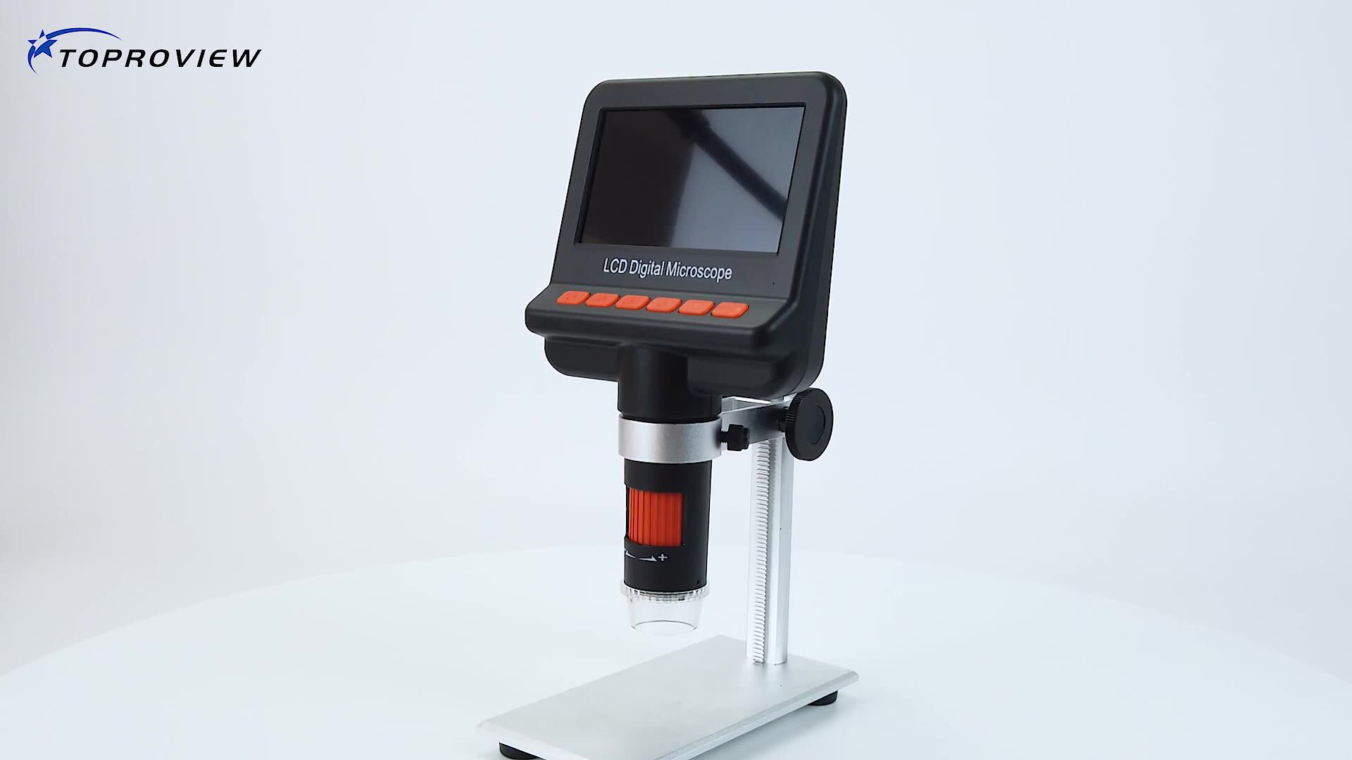 High Quality Video Microscope 1200x Digital Zoom Lcd Microscope - Buy ...