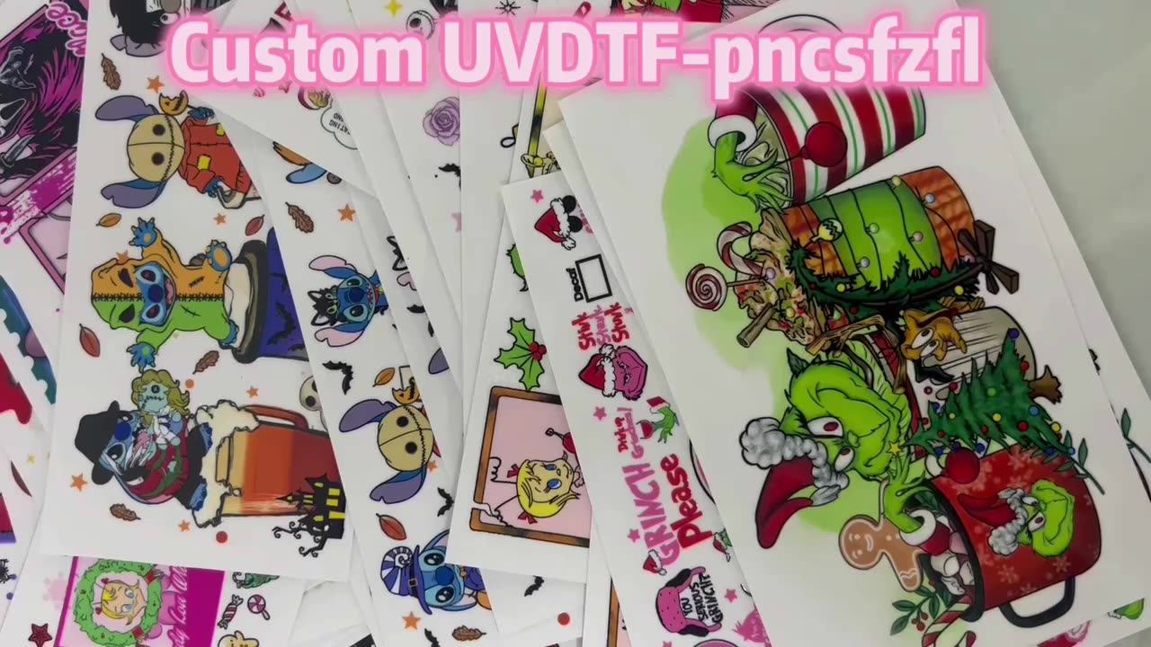 Waterproof Cold Peel Uv Dtf Transfer Cup Wrap Transfers Sticker Uvdtf ...