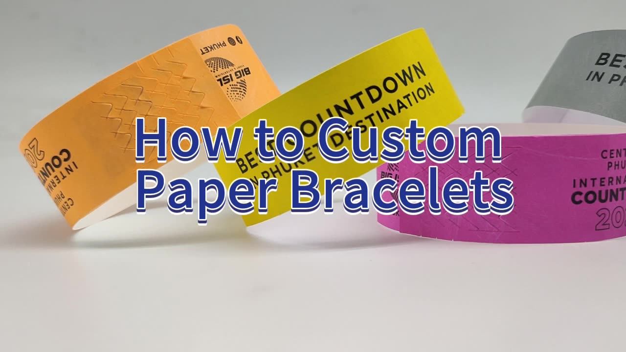 Promotional Gifts Custom Disposable Paper Bracelets For Events,One Time ...