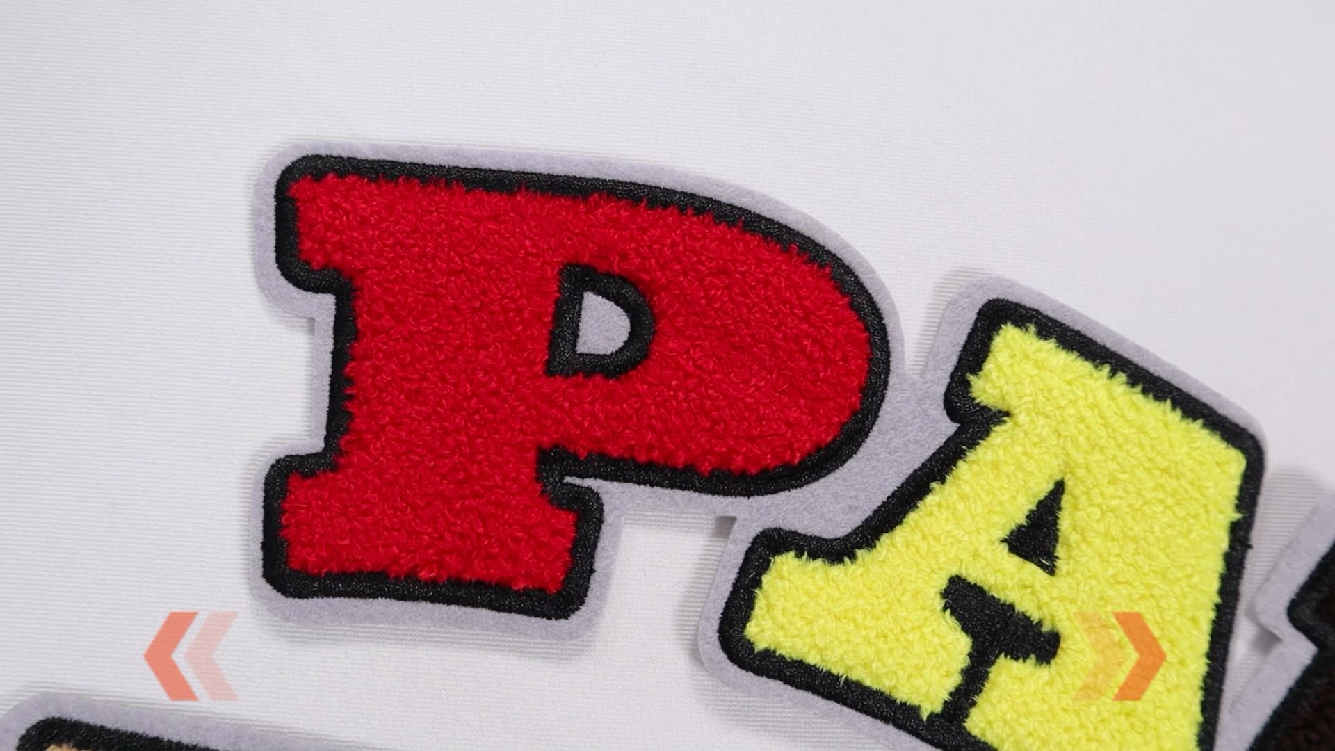 Wholesale Heat Transfer 3d Logo Big Letter Embroidery Patch Iron On ...