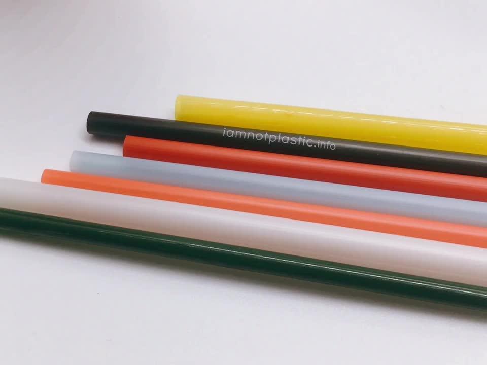 100% Bio Degradable And Compostable Pla 8mm Black Bioplastic Straw ...