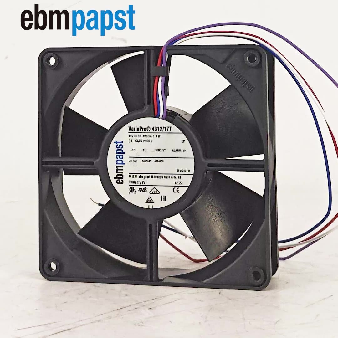 Ebmpapst 4312/17t 119 X 119 X 32mm 12cm 12v Dc 5w 170m3/h 2800rpm Ball ...