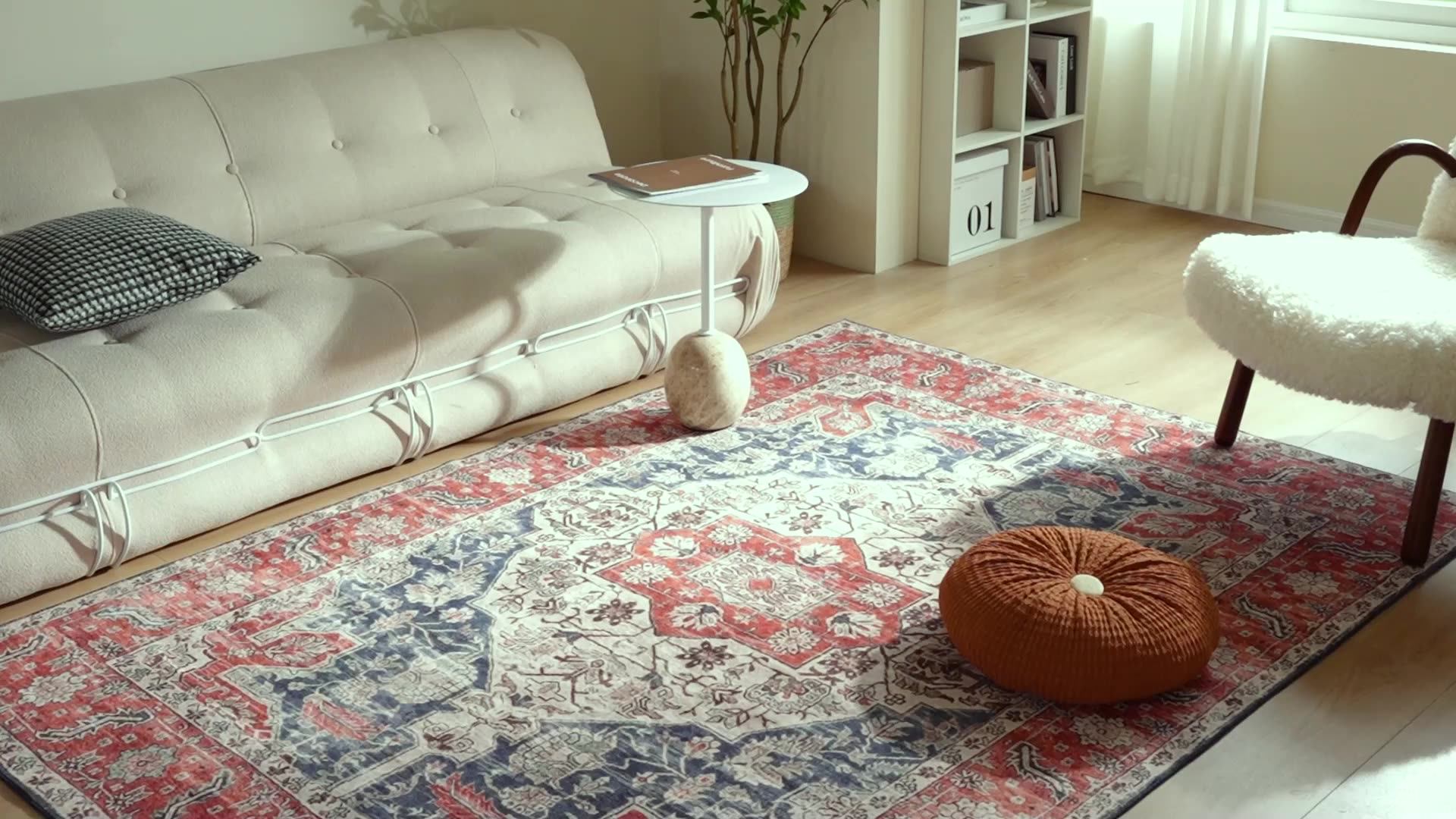 Lower-profile Pile Living Room Rugs Comfort Surface Cushioned Rug Pad ...