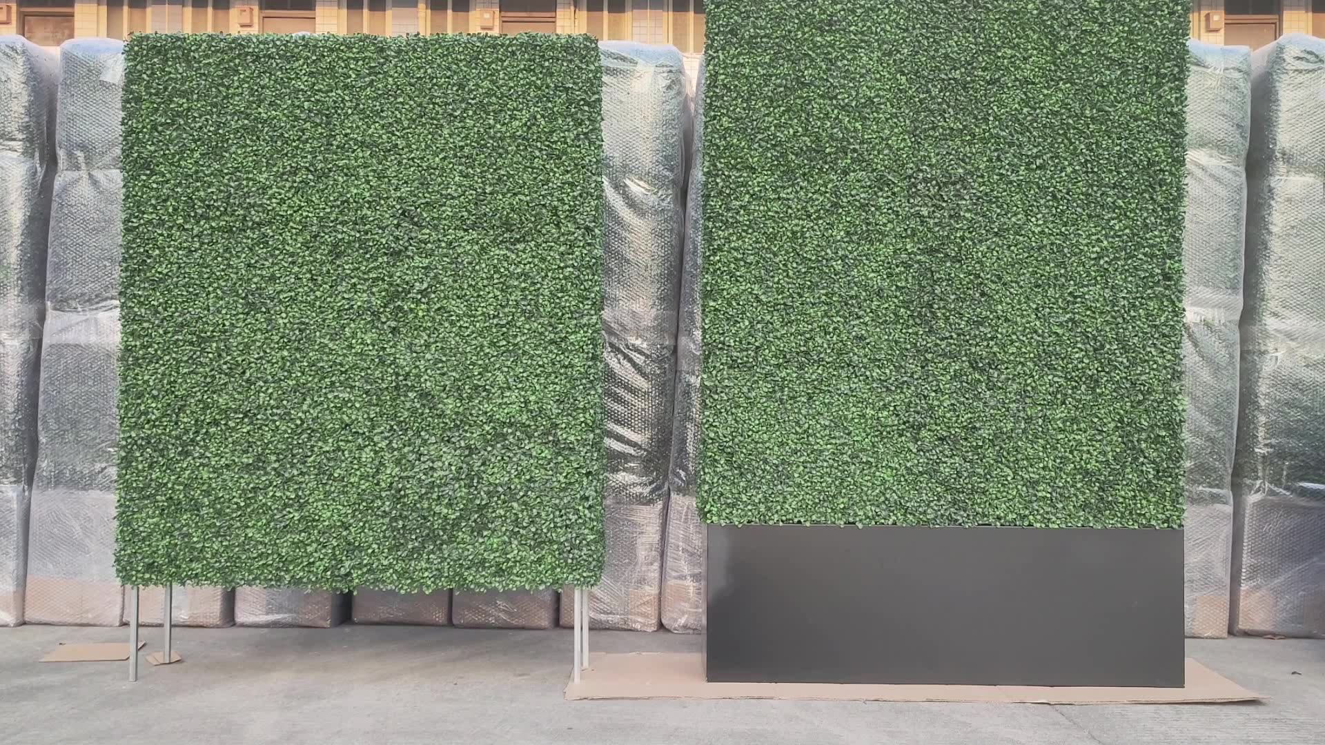 Garden Metal Frame Boxwood Artificial Hedge Panel Hedge Boxwood Grass ...